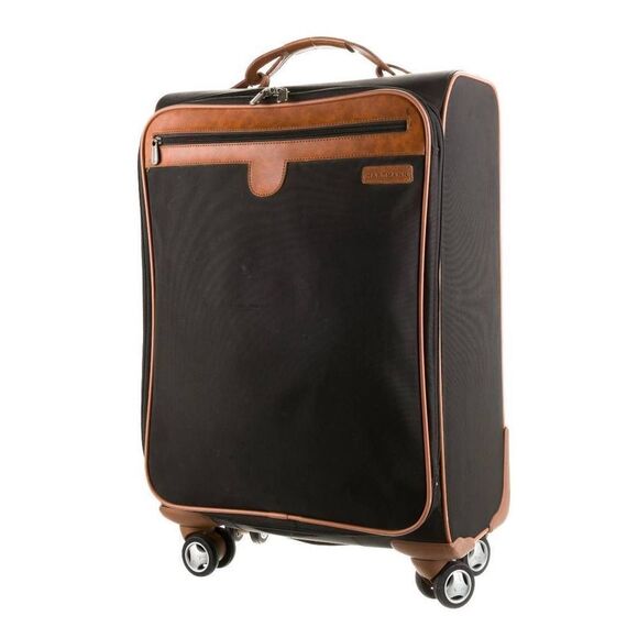 hartmann | Bags | Hartman Leather Trimmed Nylon Twowheeled Luggage Bag ...